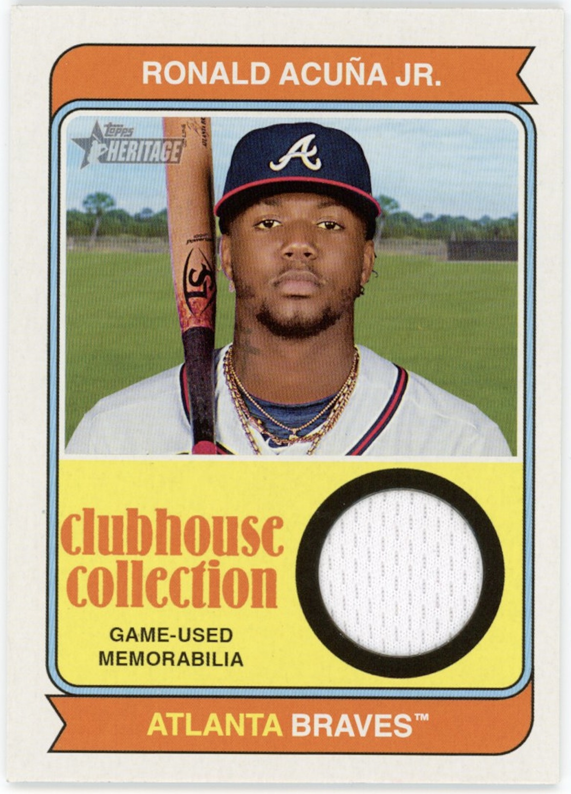 Ronald Acuna Jr 2023 Topps Heritage High Number Clubhouse Collection